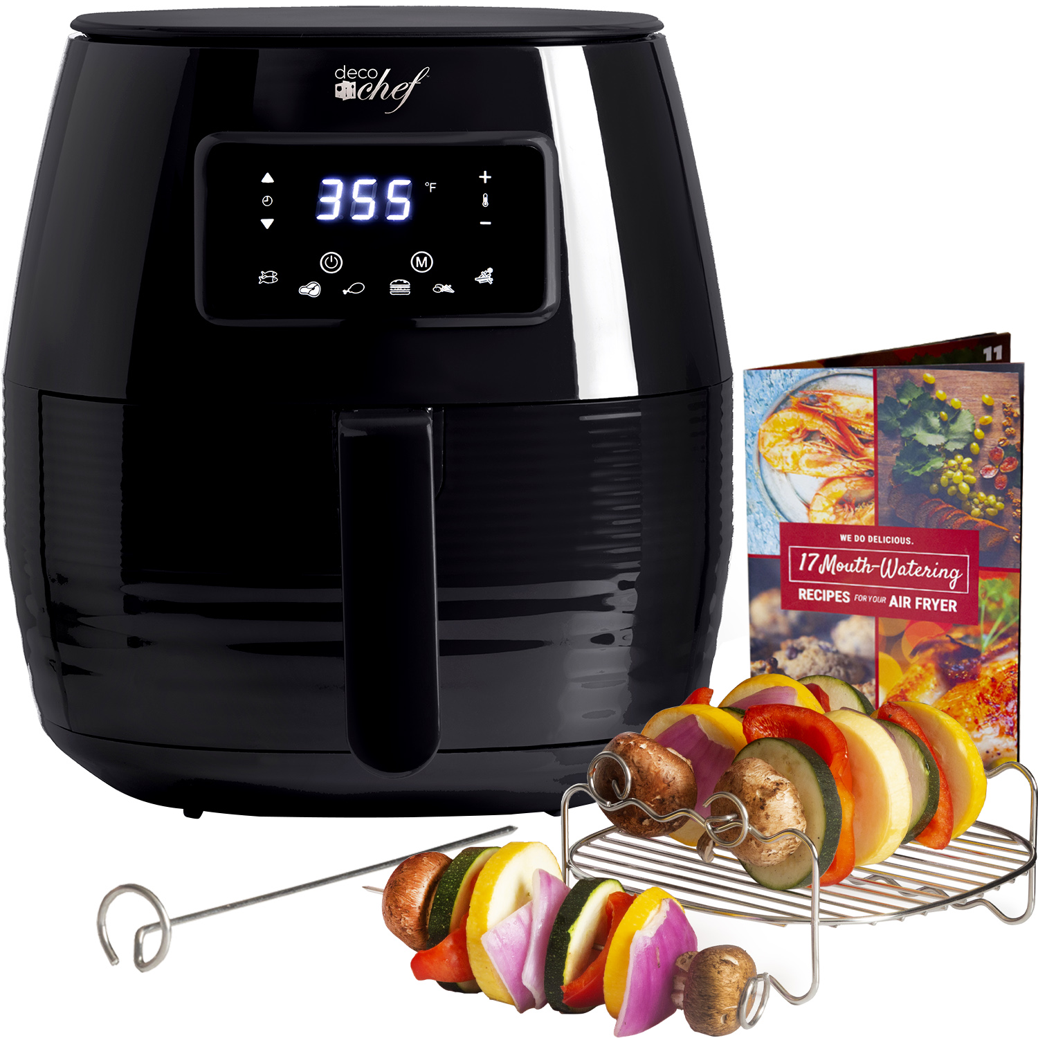 Deco Chef 5.8QT Air Fryer Digital Electric Healthy & Fast Cooking ...